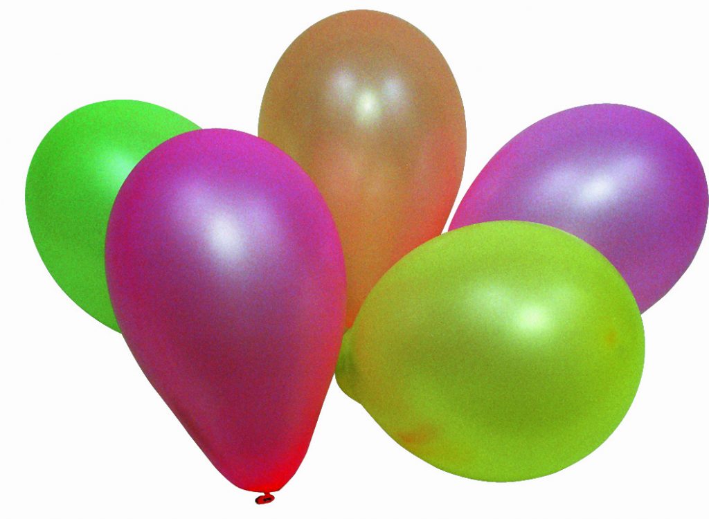 Ballon uni rund assortiert neon Beutel à 10 88cm | Kurt Hauser AG